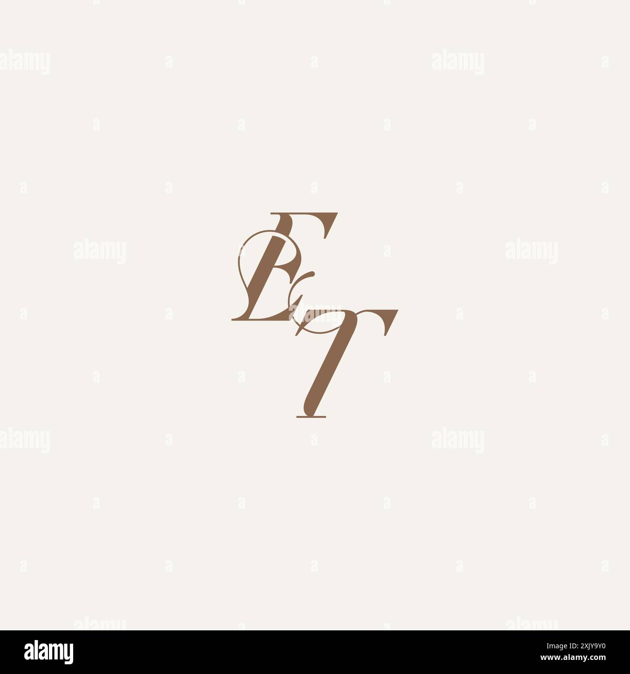 Luxury and Elegant ET wedding concept design ideas initial monogram logo letter Stock Vector ...