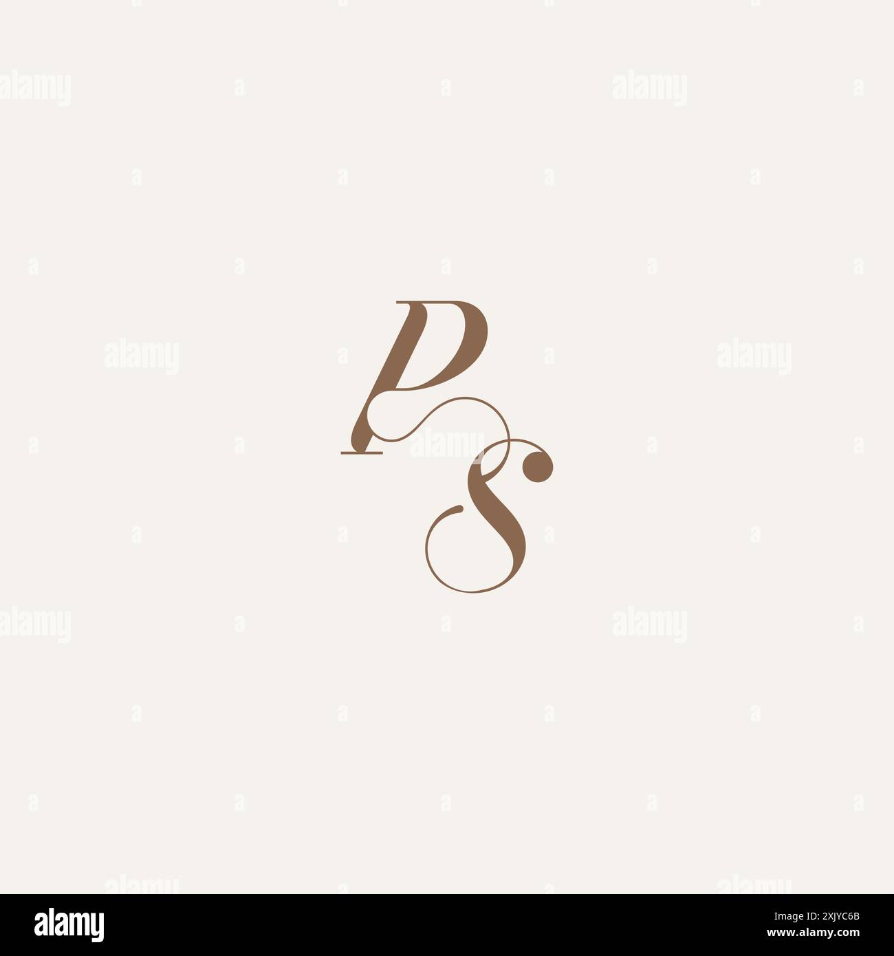 initial monogram logo wedding concept design ideas PS Luxury and Elegant letter Stock Vector ...