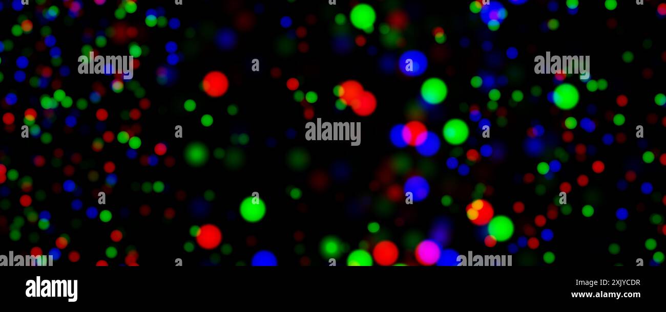 Background of abstract defocus multicoloured lights, red, green and ...