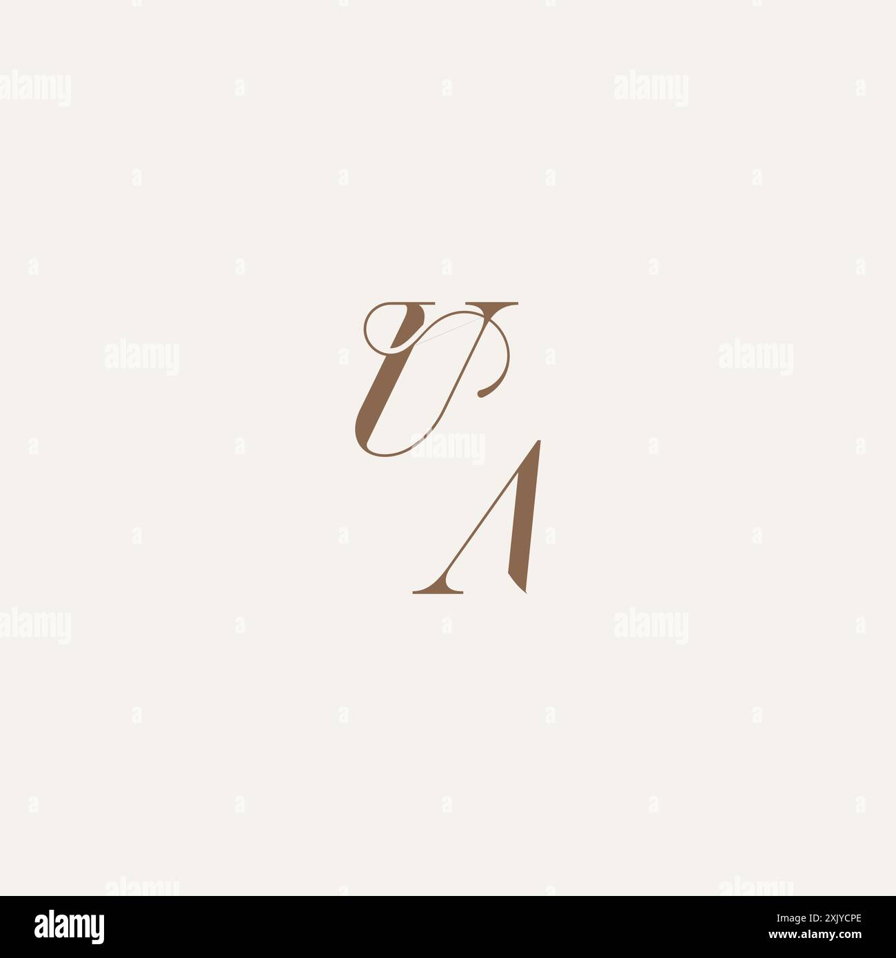 wedding concept design ideas UA initial monogram logo letter Luxury and Elegant Stock Vector ...