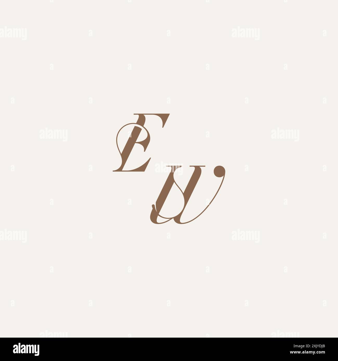 Luxury and Elegant EW wedding concept design ideas initial monogram ...