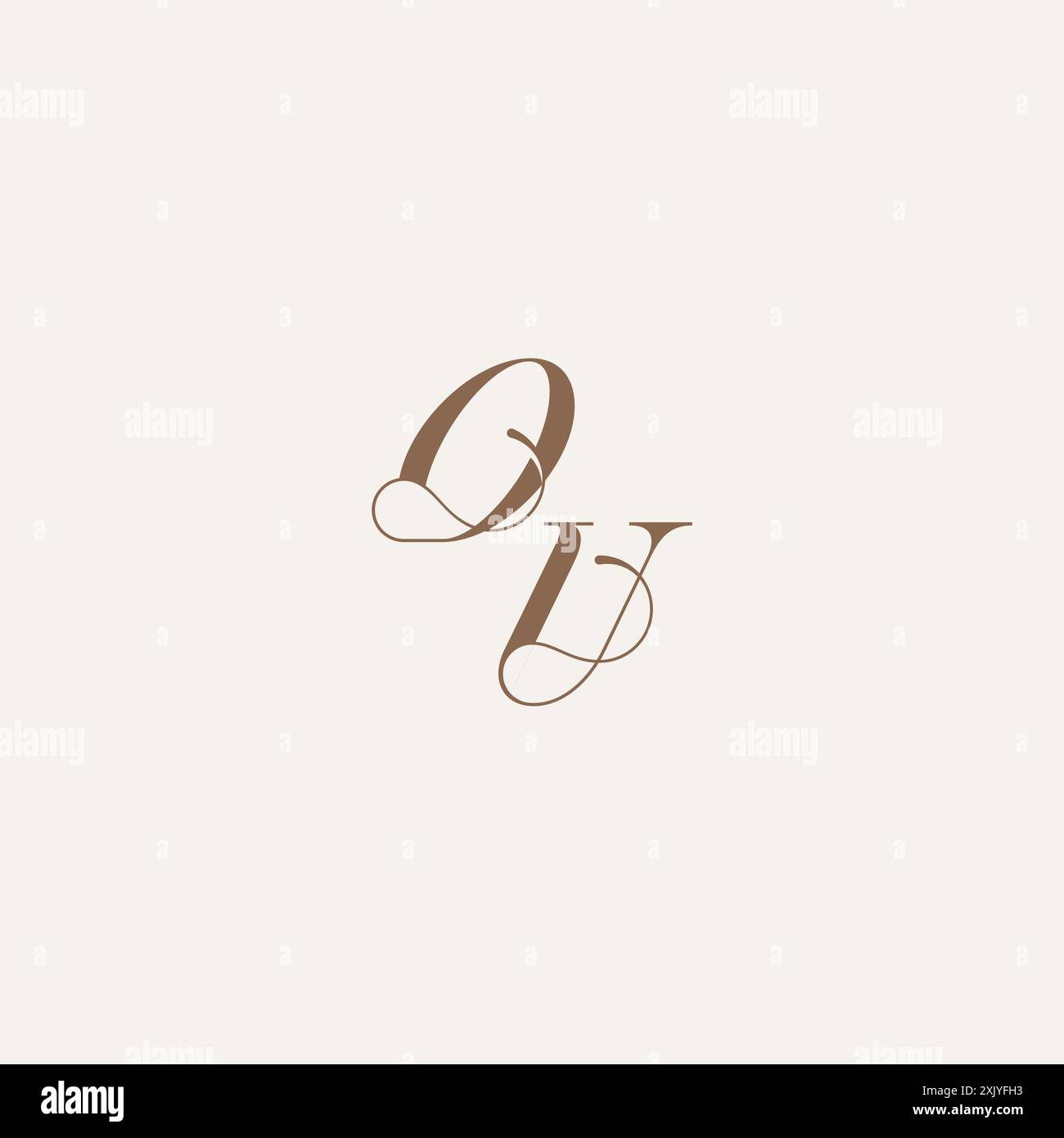 initial monogram logo wedding concept design ideas OU Luxury and Elegant letter Stock Vector ...