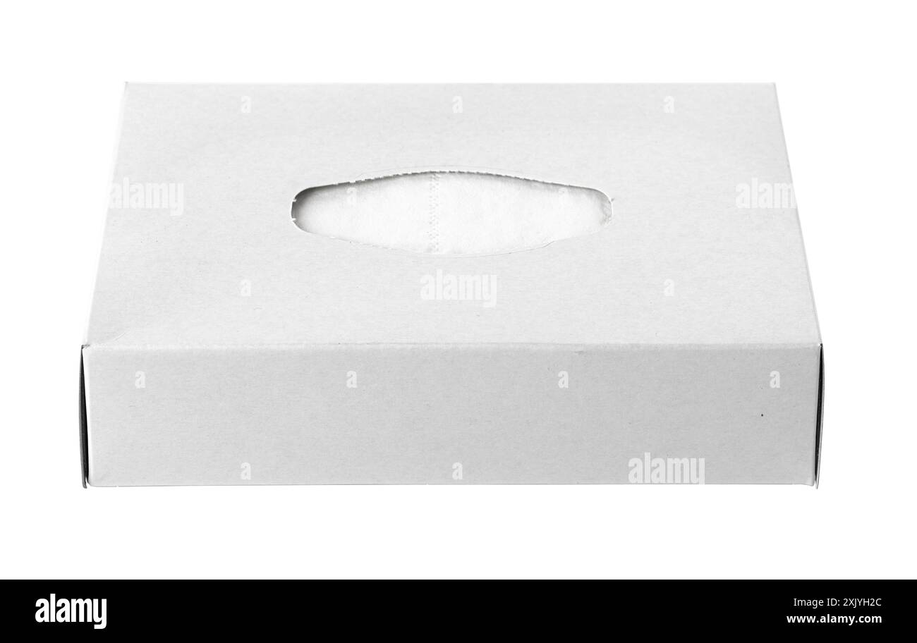 Napkin box isolated on a white background Stock Photo - Alamy