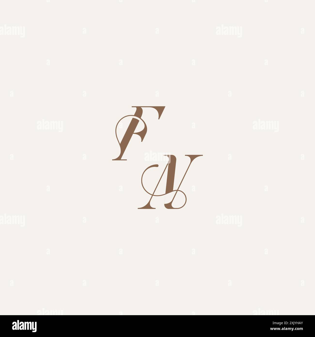 Luxury and Elegant FN wedding concept design ideas initial monogram ...