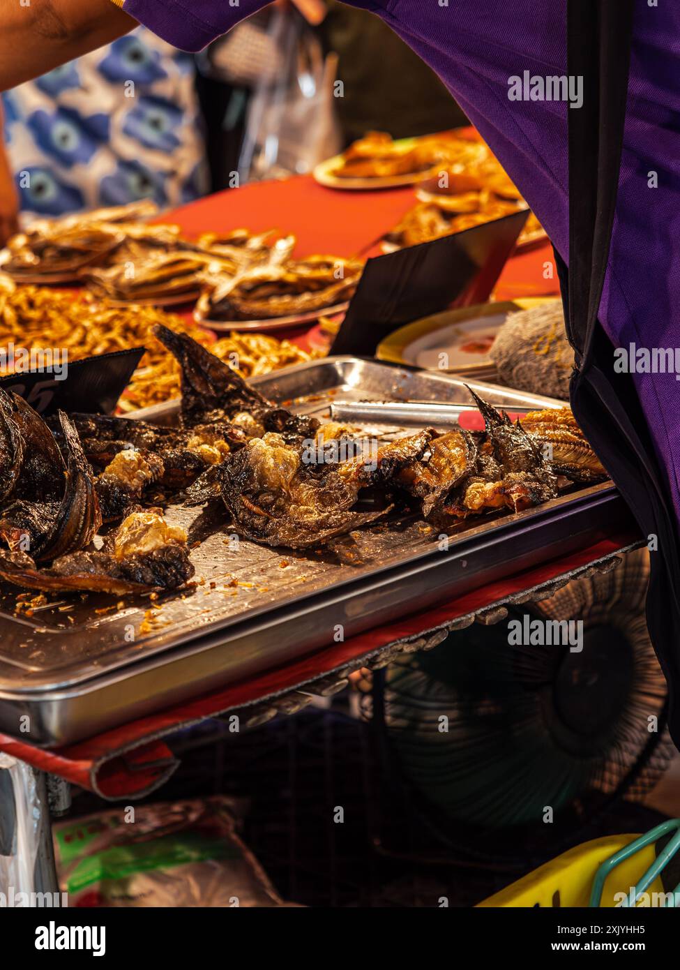 Fried Fish at a Street Food Market Stock Photo - Alamy
