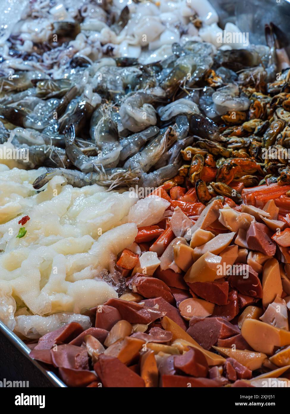 Seafood Market Stall Display Stock Photo - Alamy