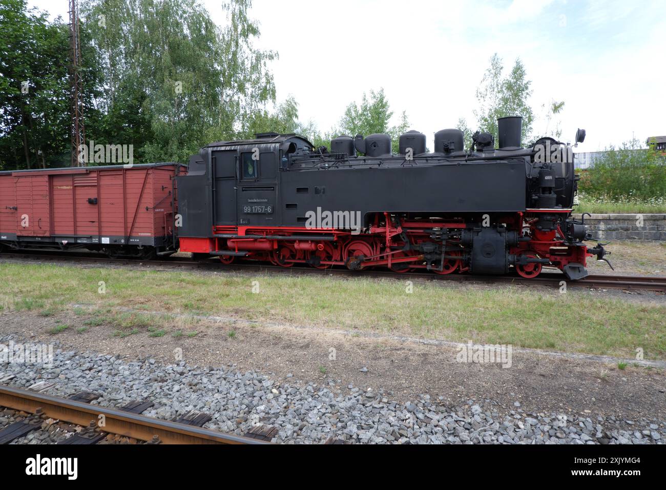 Zittauer Narrow Guage Railway. Non-operational steam engine Stock Photo ...