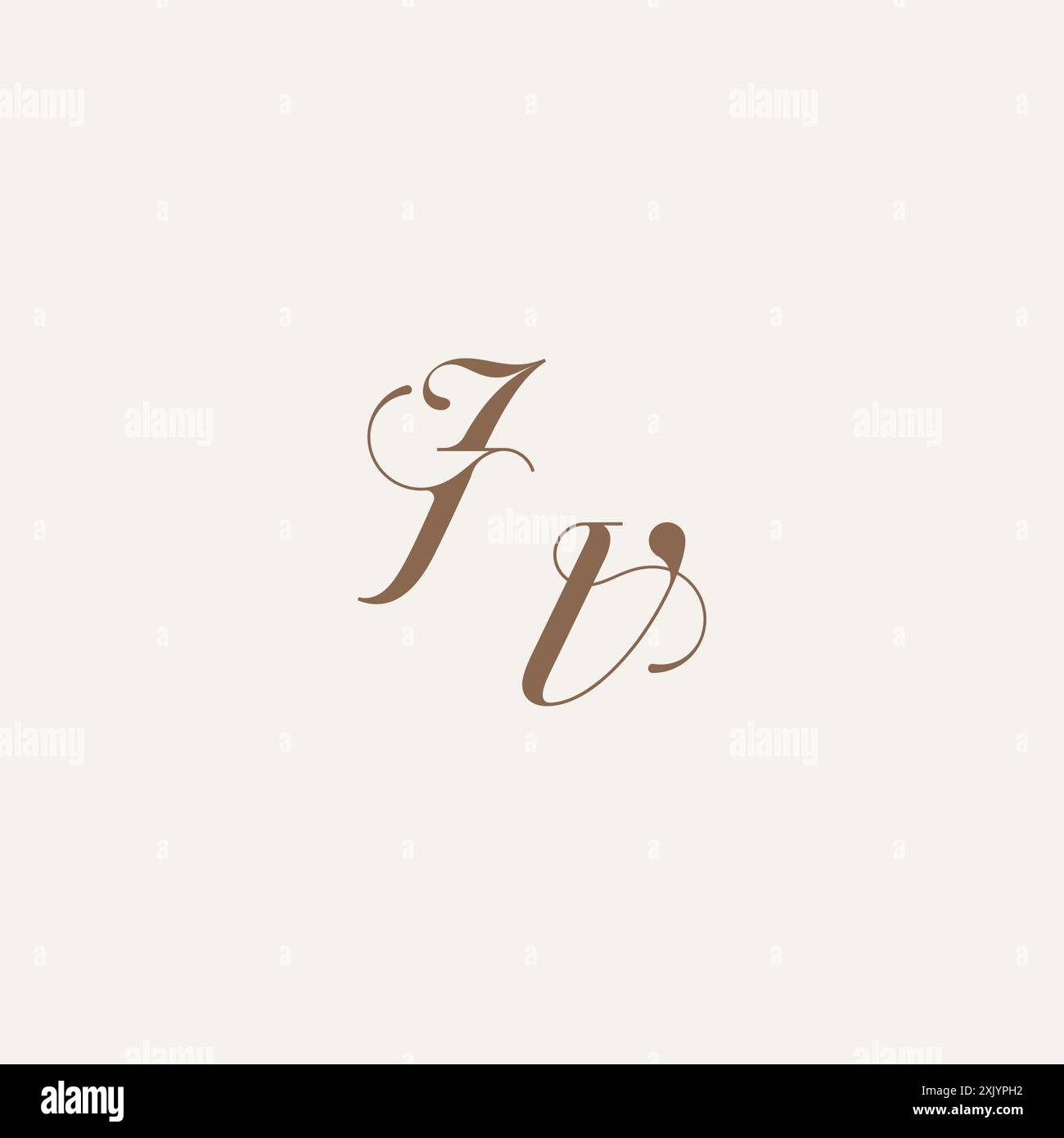 Luxury and Elegant initial monogram logo letter wedding concept design ideas JV Stock Vector ...