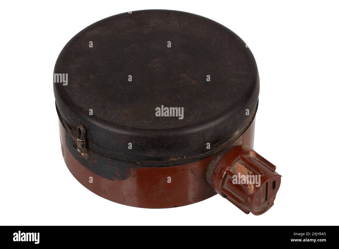 PMN soviet plastic bodied anti personnel landmine. Isolated on white ...