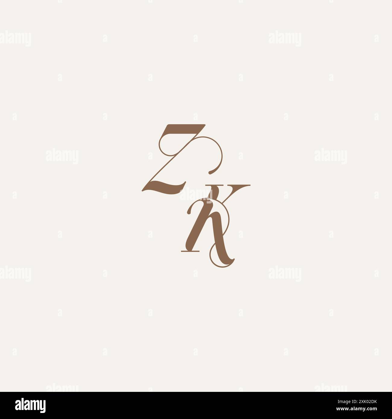 ZK letter wedding concept design ideas Luxury and Elegant initial ...