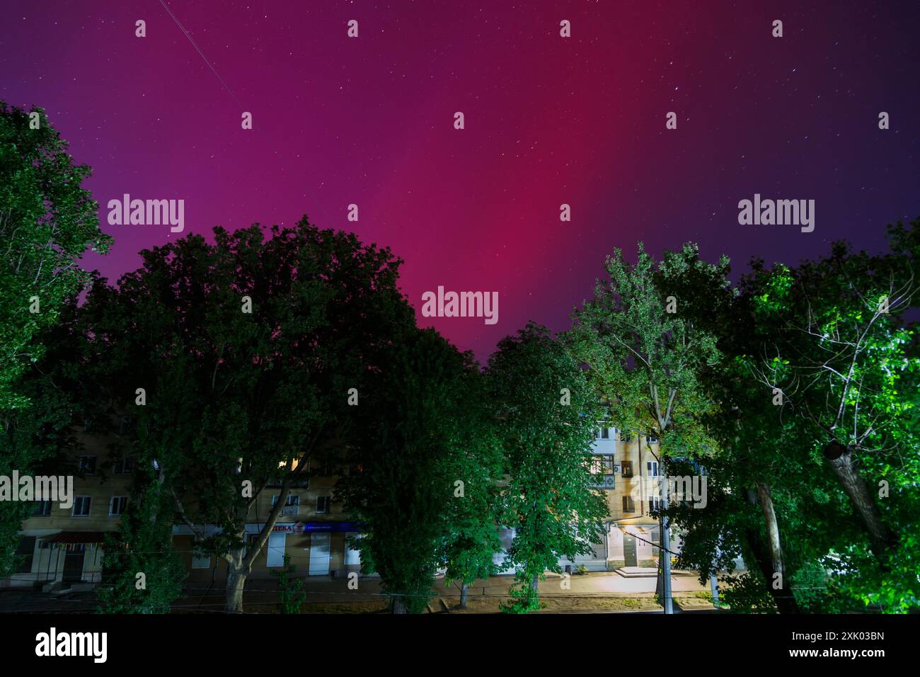 Odesa, Ukraine - May 11, 2024: Red-colored Aurora Borealis or Northern ...