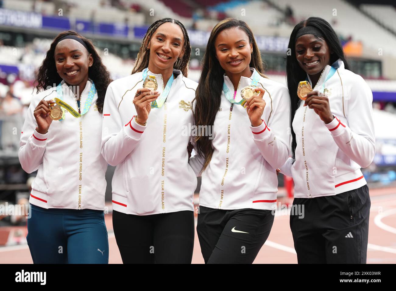 England's 4x100m Women's relay team (Left to right) Bianca Williams ...