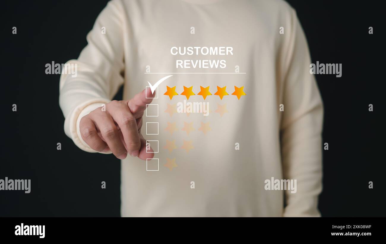 Satisfaction feedback review, Customer Satisfaction Survey concept ...