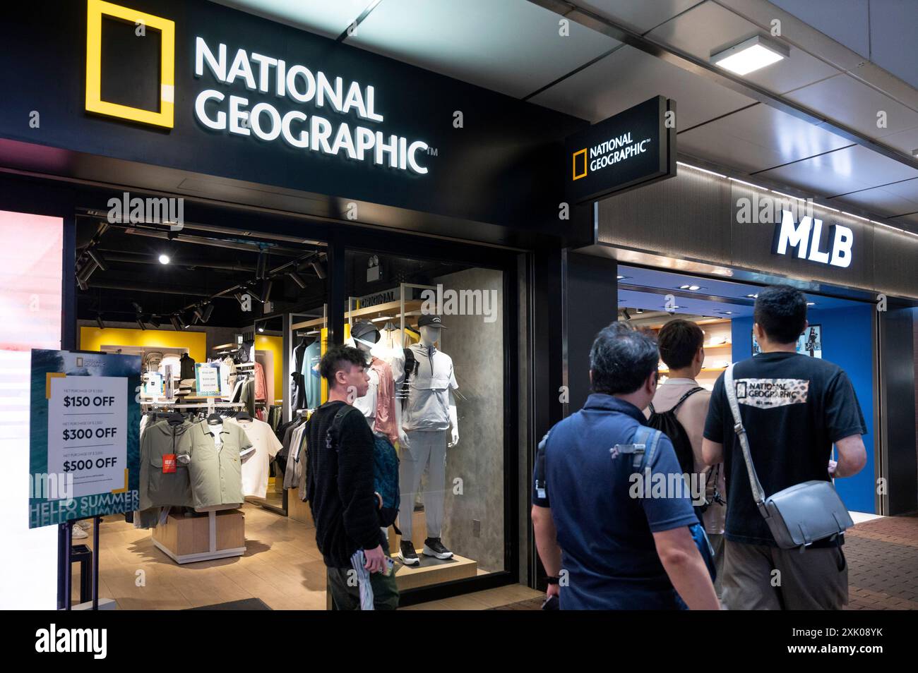 May 1, 2024, Hong Kong, China: Pedestrians walk past the American ...