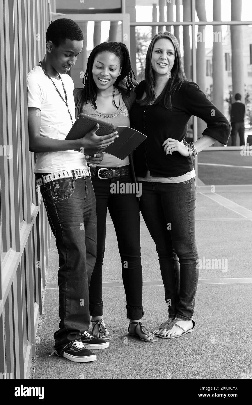 Group young diverse adults Black and White Stock Photos & Images - Alamy
