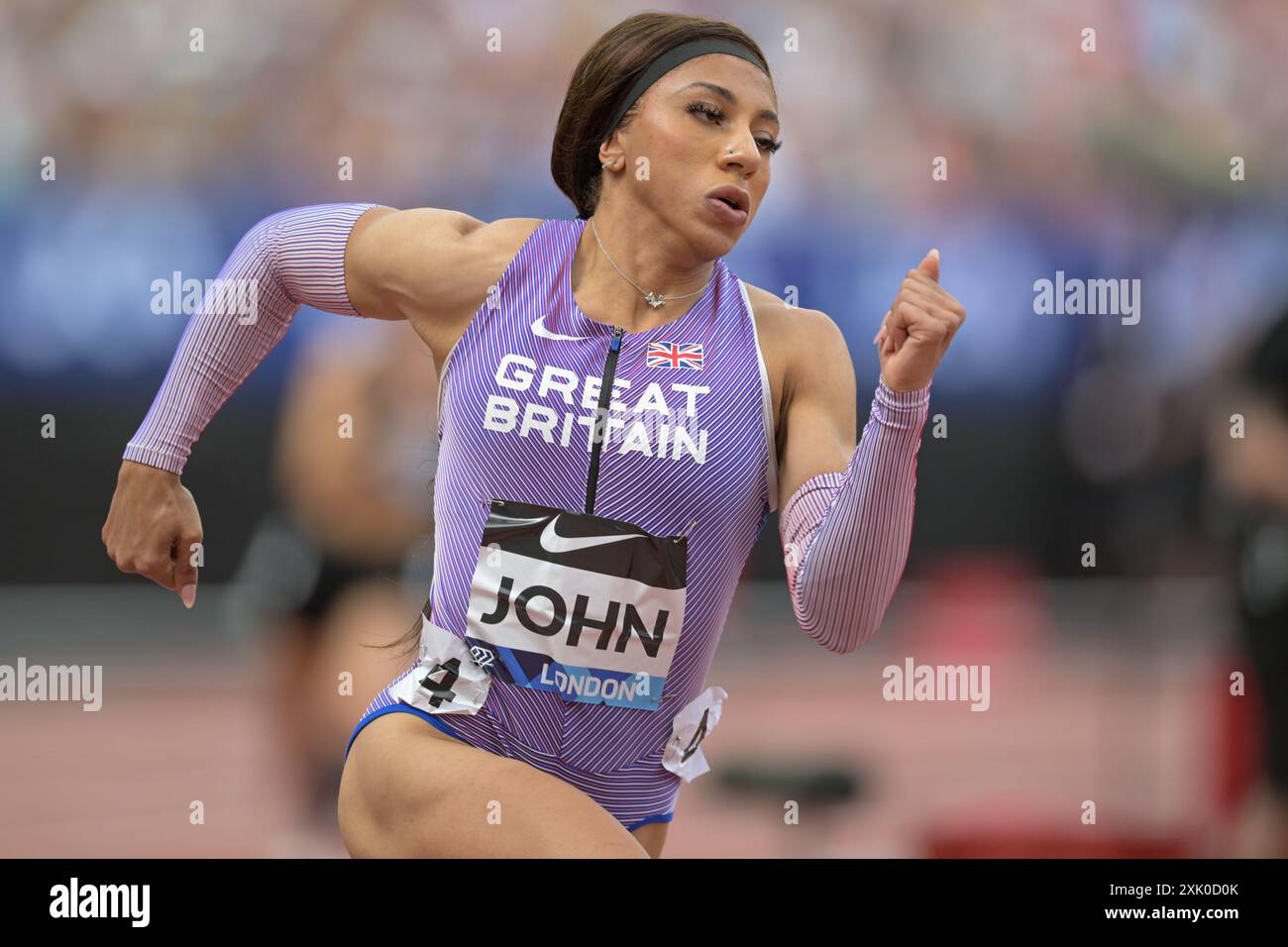 London, UK. 20th July, 2024. Yemi Mary JOHN competing in the women 400m ...