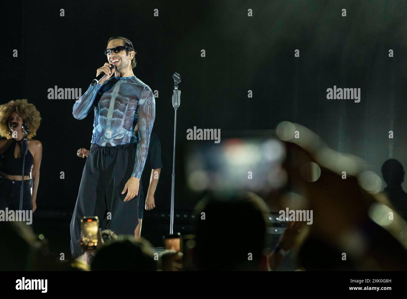Italian singer Mahmood is performing during the Termoli Summer Festival ...