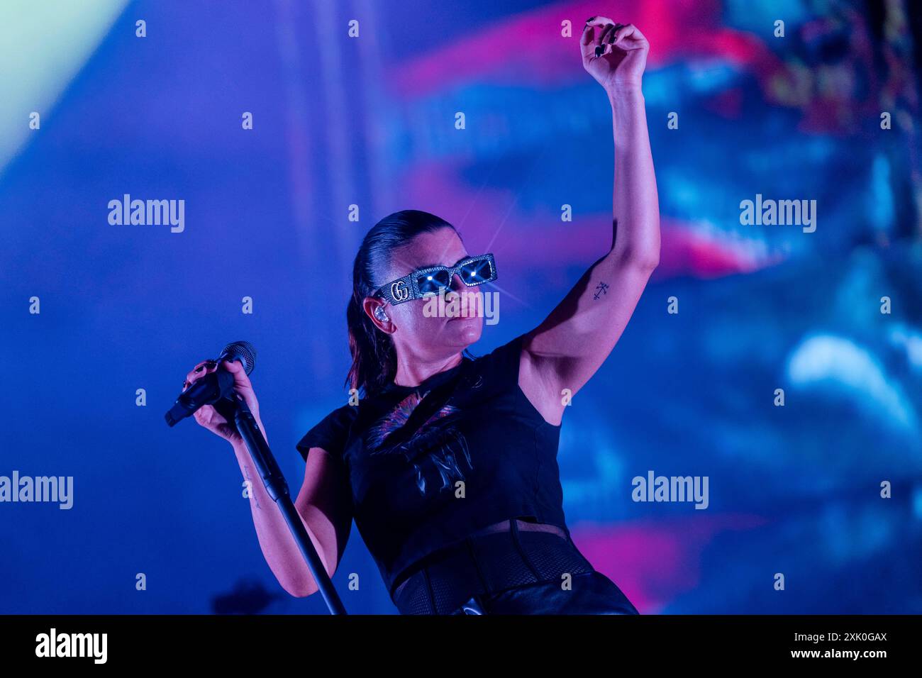 Lanciano, Italy. 19th July, 2024. Italian singer Emma Marrone is ...