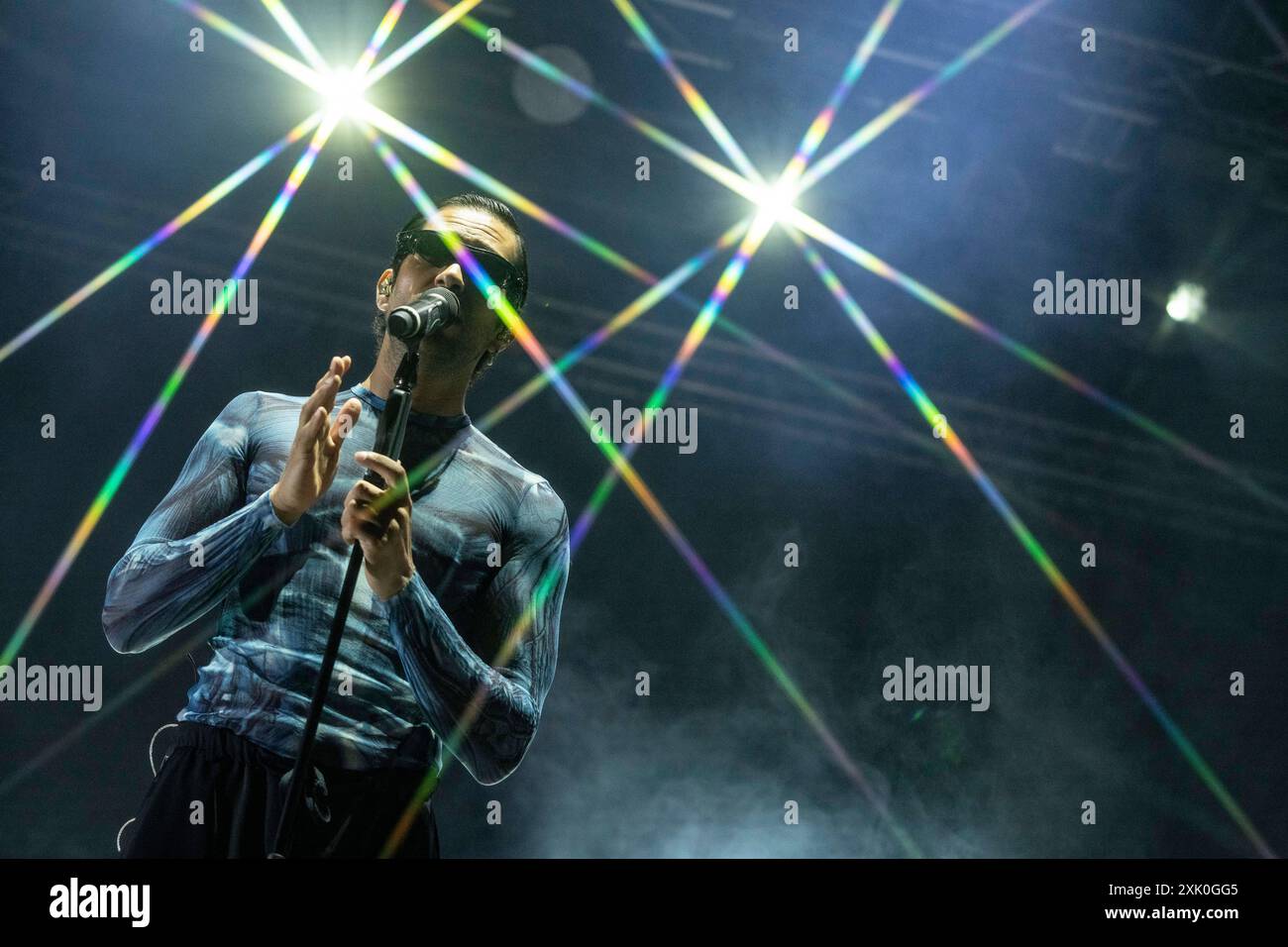 Italian singer Mahmood is performing during the Termoli Summer Festival ...