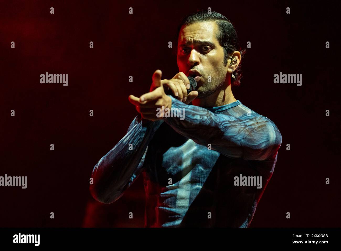 Italian singer Mahmood is performing during the Termoli Summer Festival ...