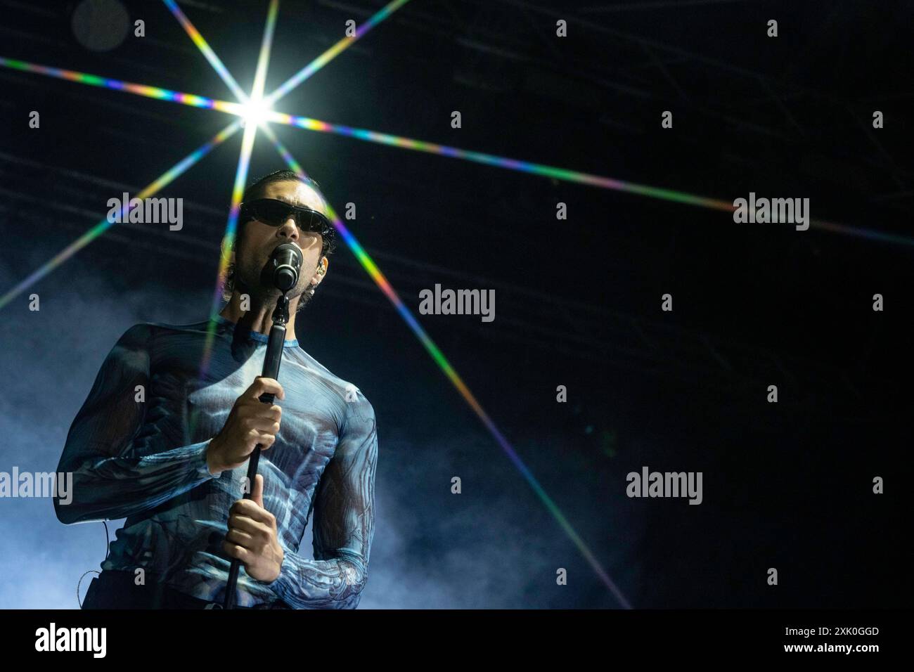 Italian singer Mahmood is performing during the Termoli Summer Festival ...