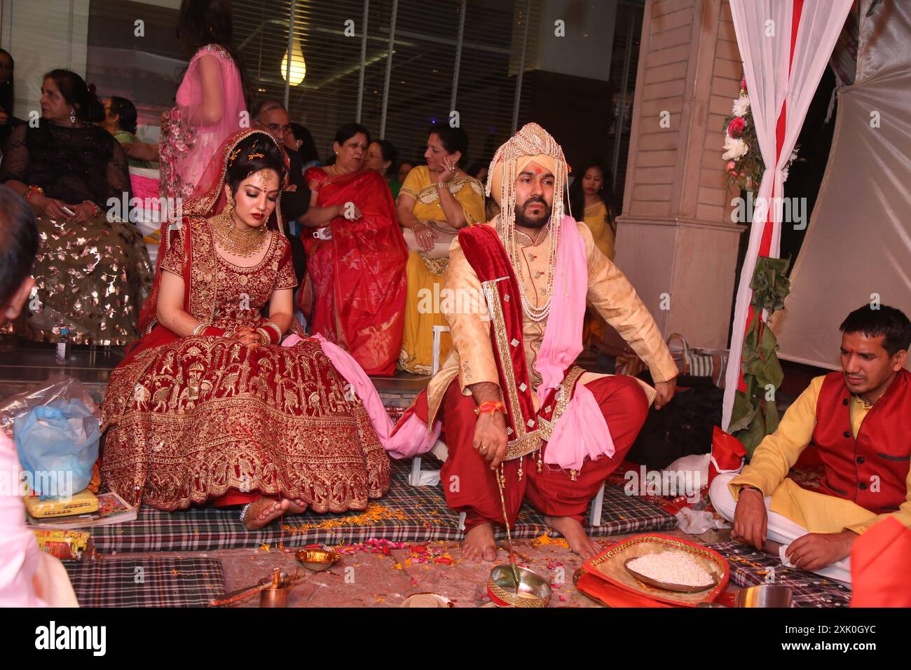 Chandigarh,India-20th July2024 An Indian hindu traditional marriage ...
