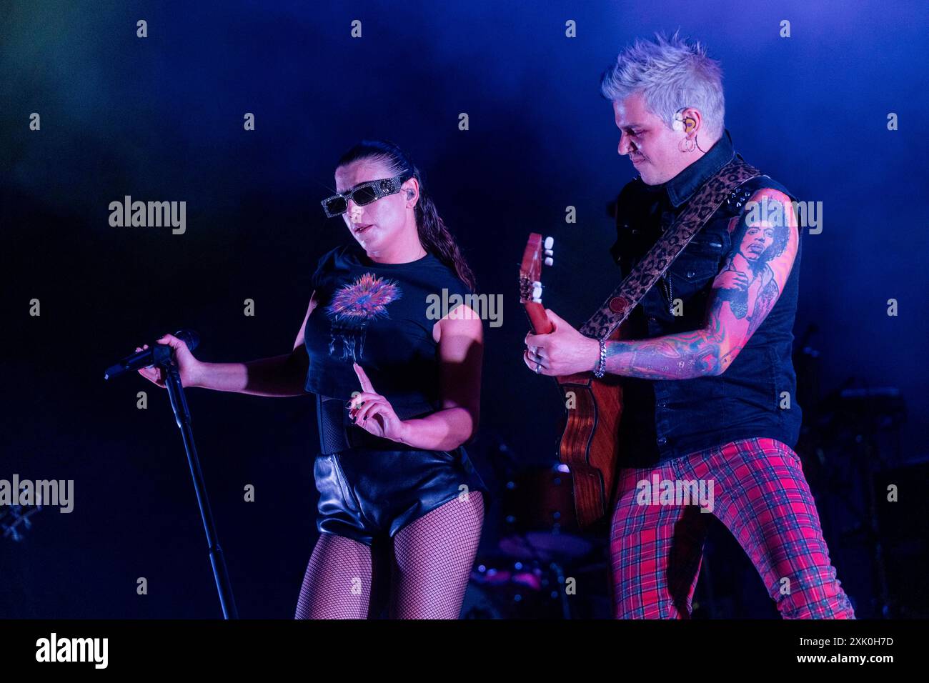 Lanciano, Italy. 19th July, 2024. Italian singer Emma Marrone is ...