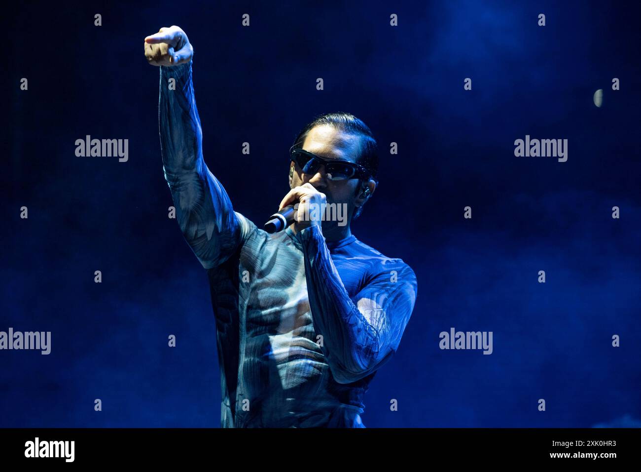 Italian singer Mahmood is performing during the Termoli Summer Festival ...