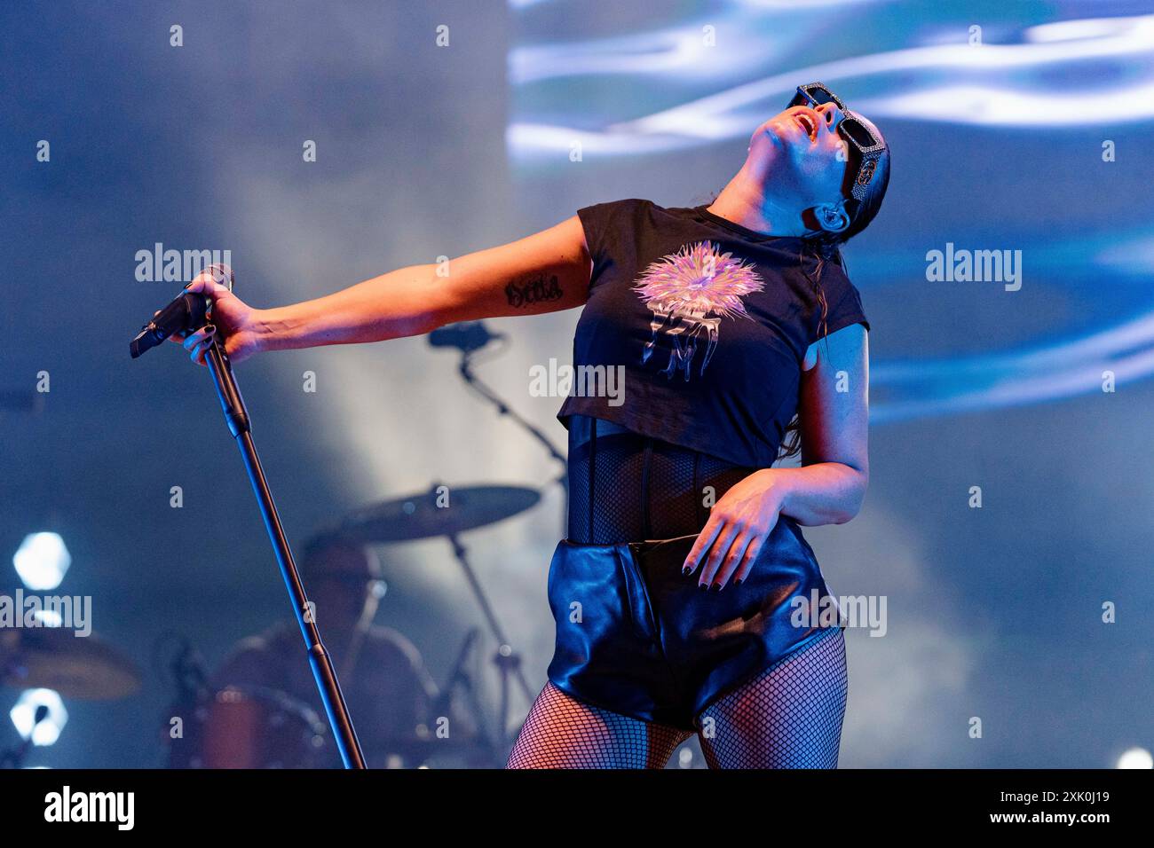 Lanciano, Italy. 19th July, 2024. Italian singer Emma Marrone is ...