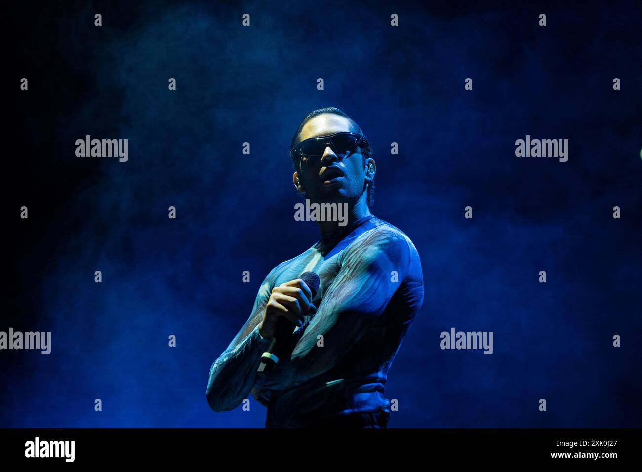 Italian singer Mahmood is performing during the Termoli Summer Festival ...