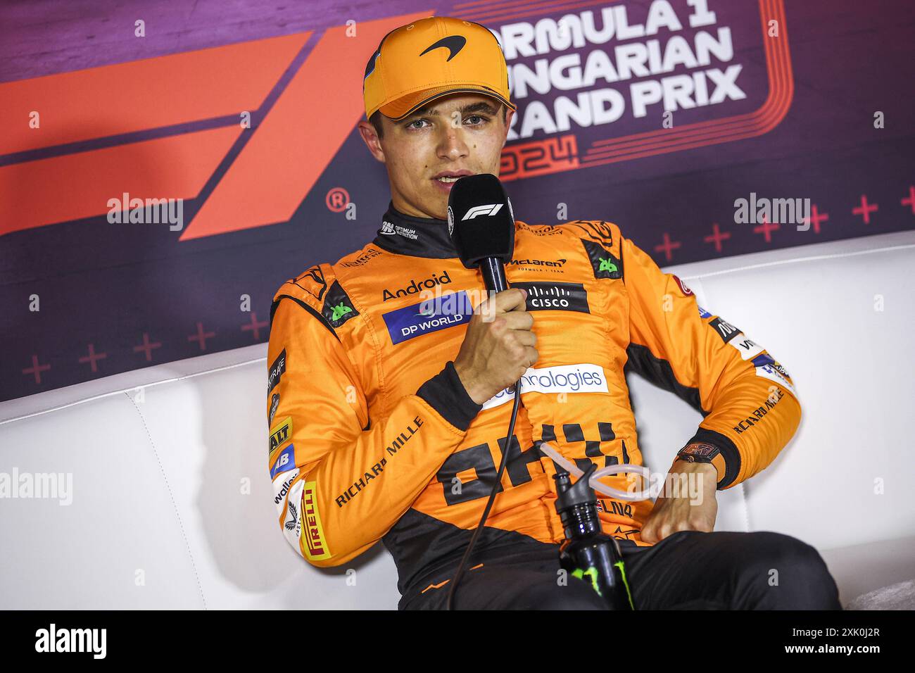NORRIS Lando (gbr), McLaren F1 Team MCL38, portrait, press conference during the Formula 1 ...