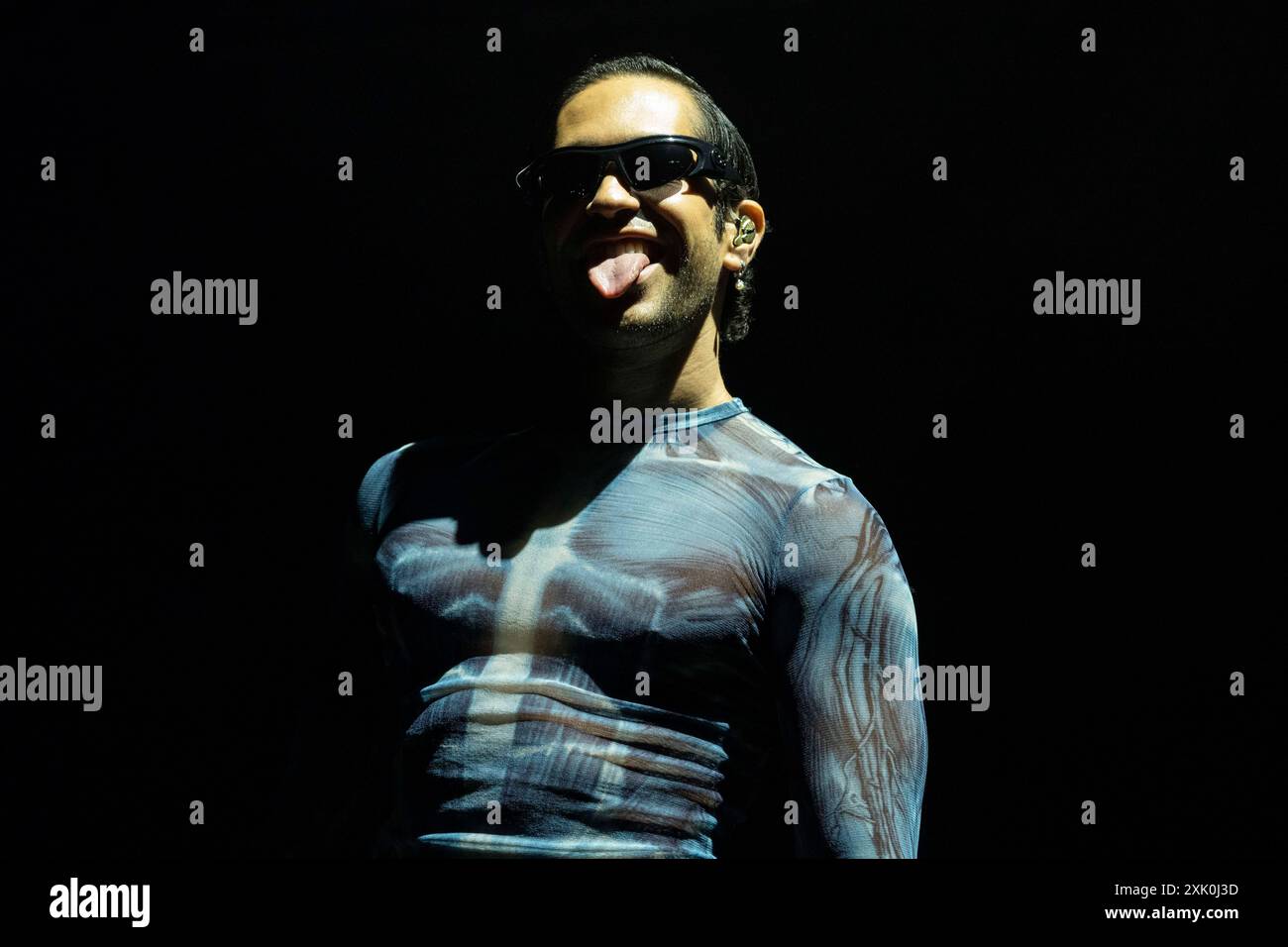 Italian singer Mahmood is performing during the Termoli Summer Festival ...