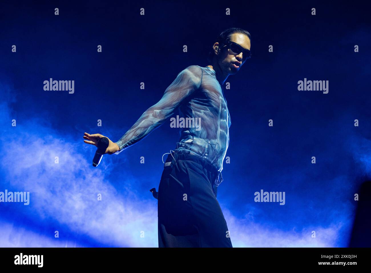 Italian singer Mahmood is performing during the Termoli Summer Festival ...