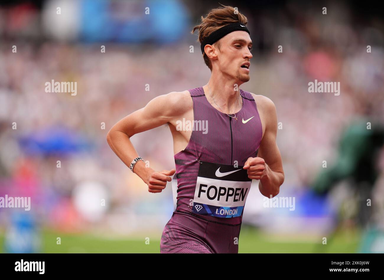 Mike Foppen in action during the Men's 3000m final during the London ...