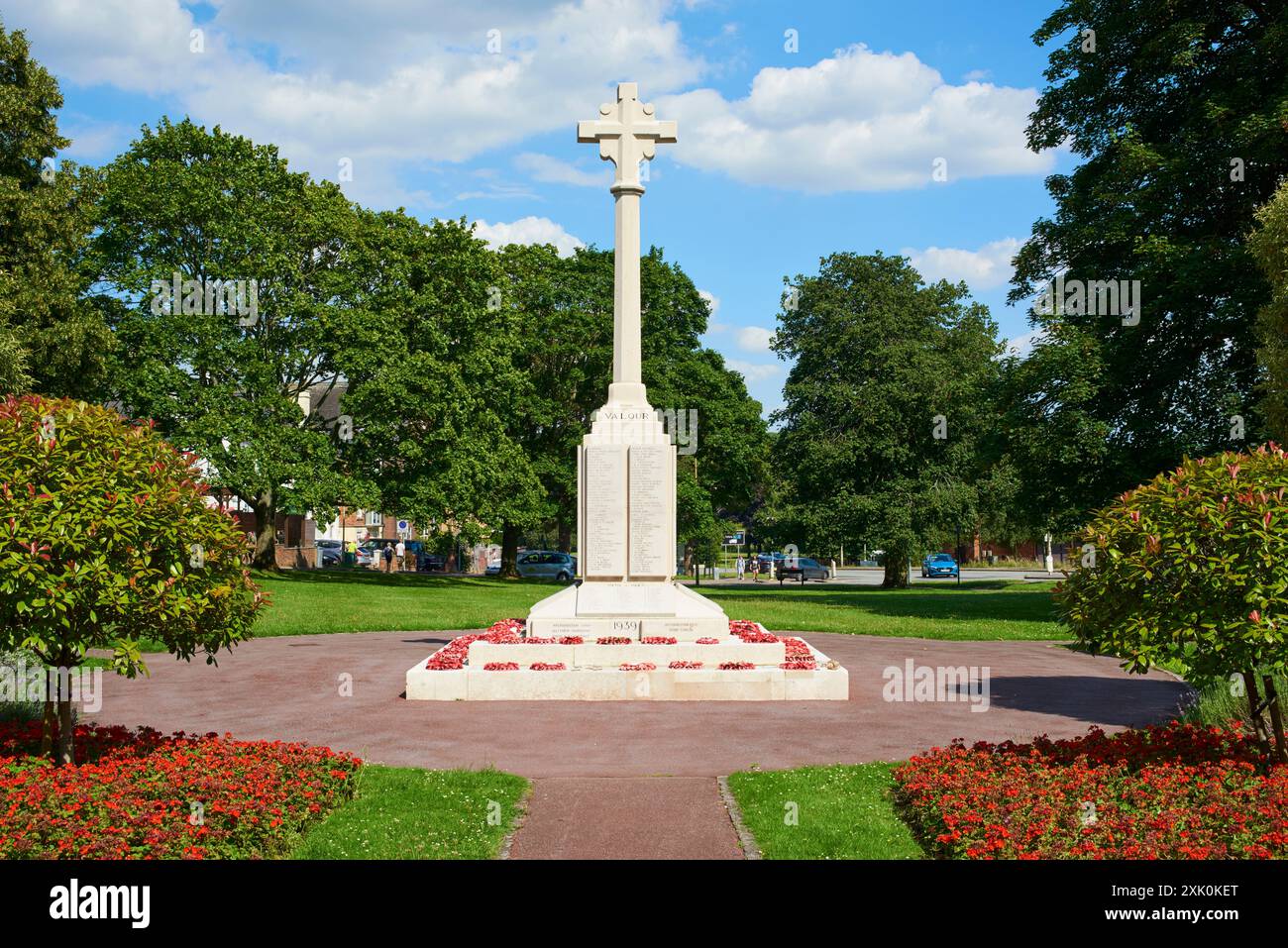 The restored war memorial at Boxmoor, Hemel Hempstead, Hertfordshire ...