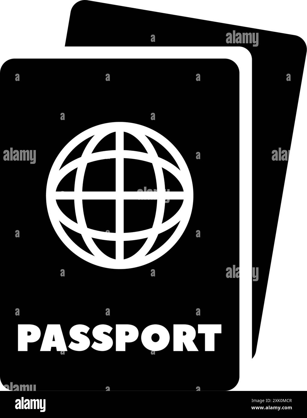 Black passport icons symbolizing travel documents Stock Vector Image ...