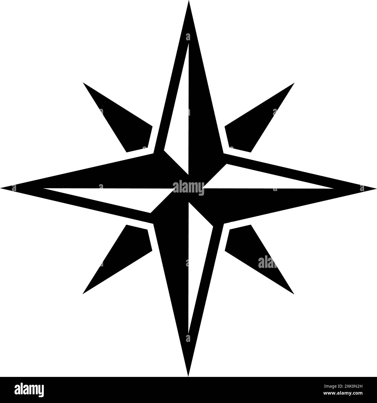 Simple Black Compass Compass Icon Simple Flat Logo Of Compass On White