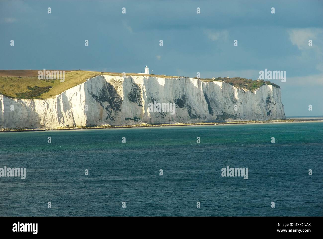 White cliffs of Dover - Strait of Dover connects sea and English ...