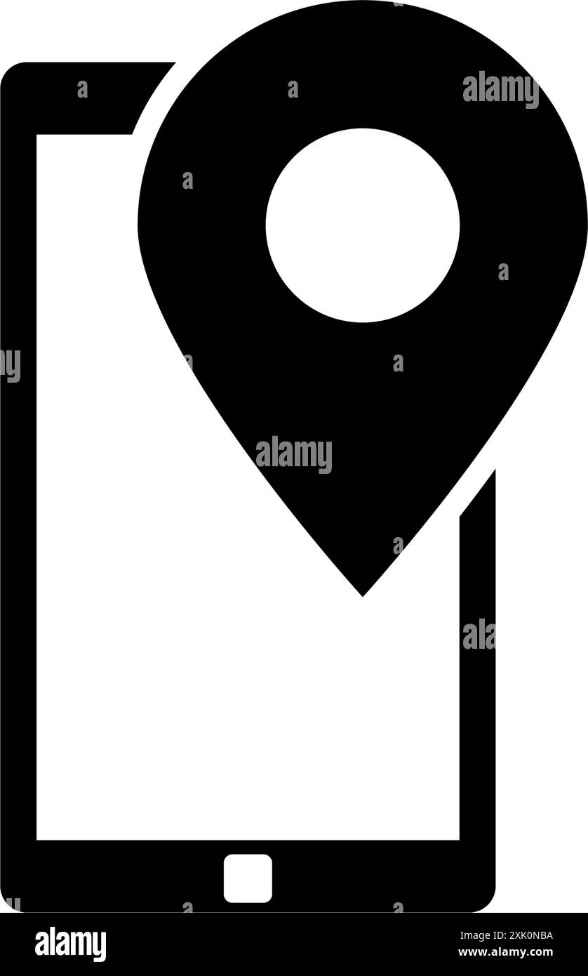 Modern and simple mobile GPS navigation icon Stock Vector Image & Art ...