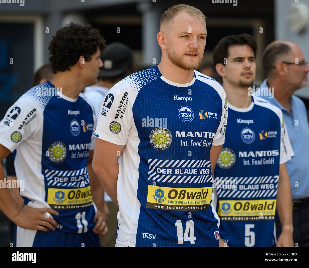 Peter Walz (ThSV Eisenach, #14), Gian Attenhofer (ThSV Eisenach, #11), Timothy Reichmuth (ThSV ...