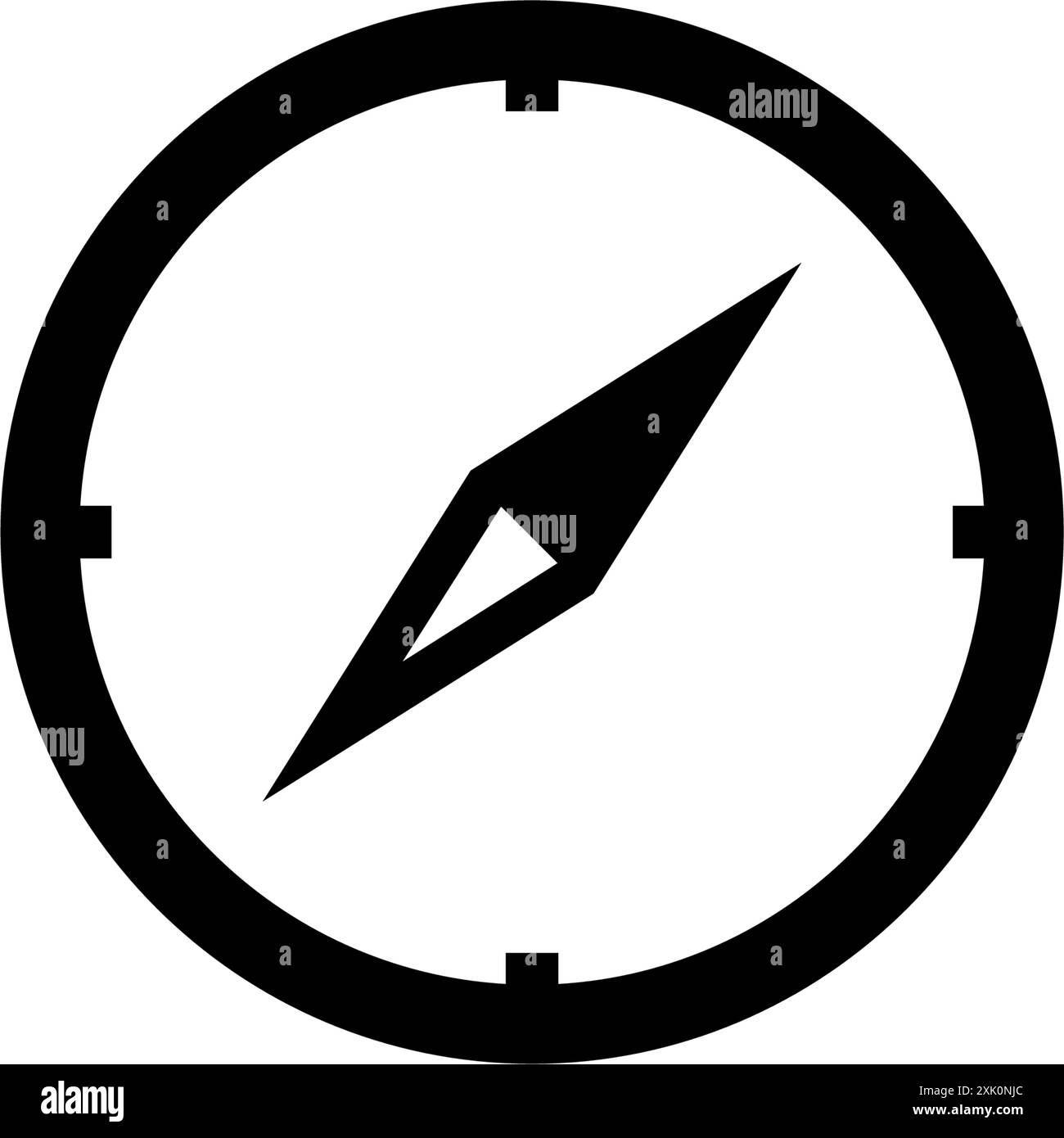Minimalist compass icon in a sleek modern design Stock Vector Image ...