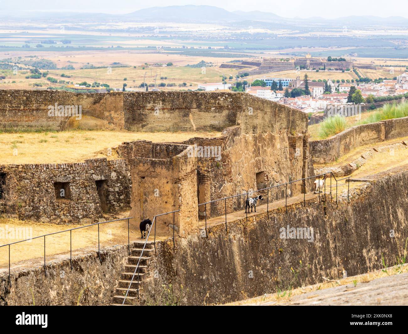 Medieval stone fort of Elbas, Portugal Stock Photo - Alamy
