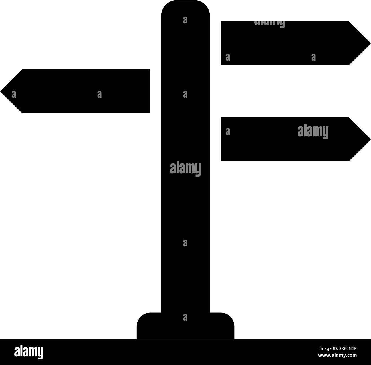 Black directional signpost vector icon Stock Vector Image & Art - Alamy