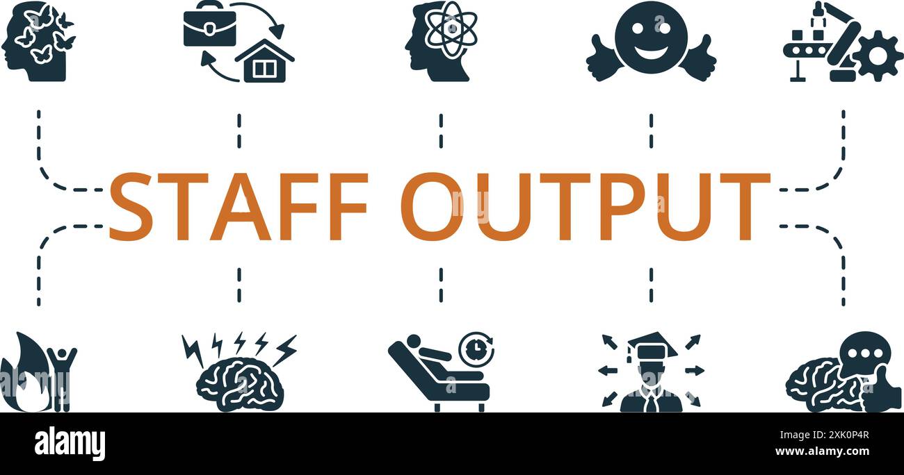Staff Output icon set. Monochrome simple Staff Output icon collection ... Staff Output icon set. Monochrome simple Staff Output icon collection ...