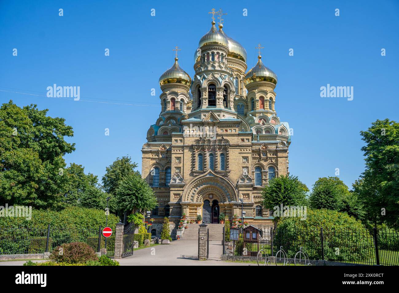 The St. Nicholas Naval Cathedral in Karosta, Liepaja at summer. Russian ...