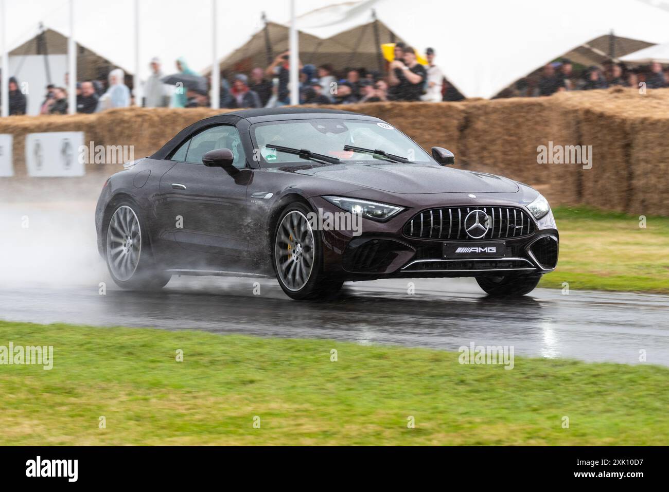 2024 Mercedes-AMG SL 63 S E PERFORMANCE car driving up the hill climb ...