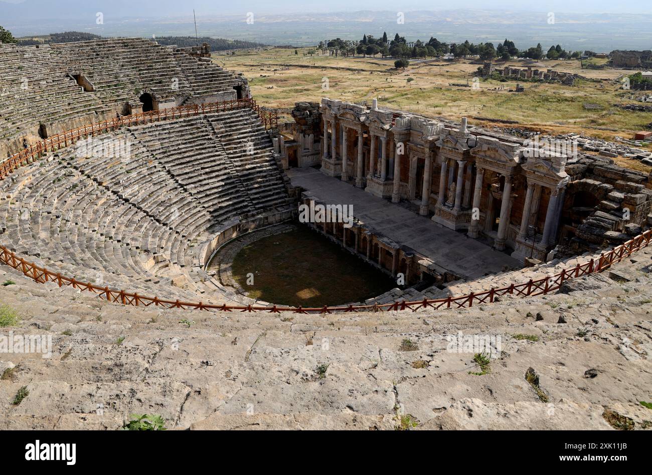 The beautiful and well-preserved theater of Hierapolis, Turkey Stock ...