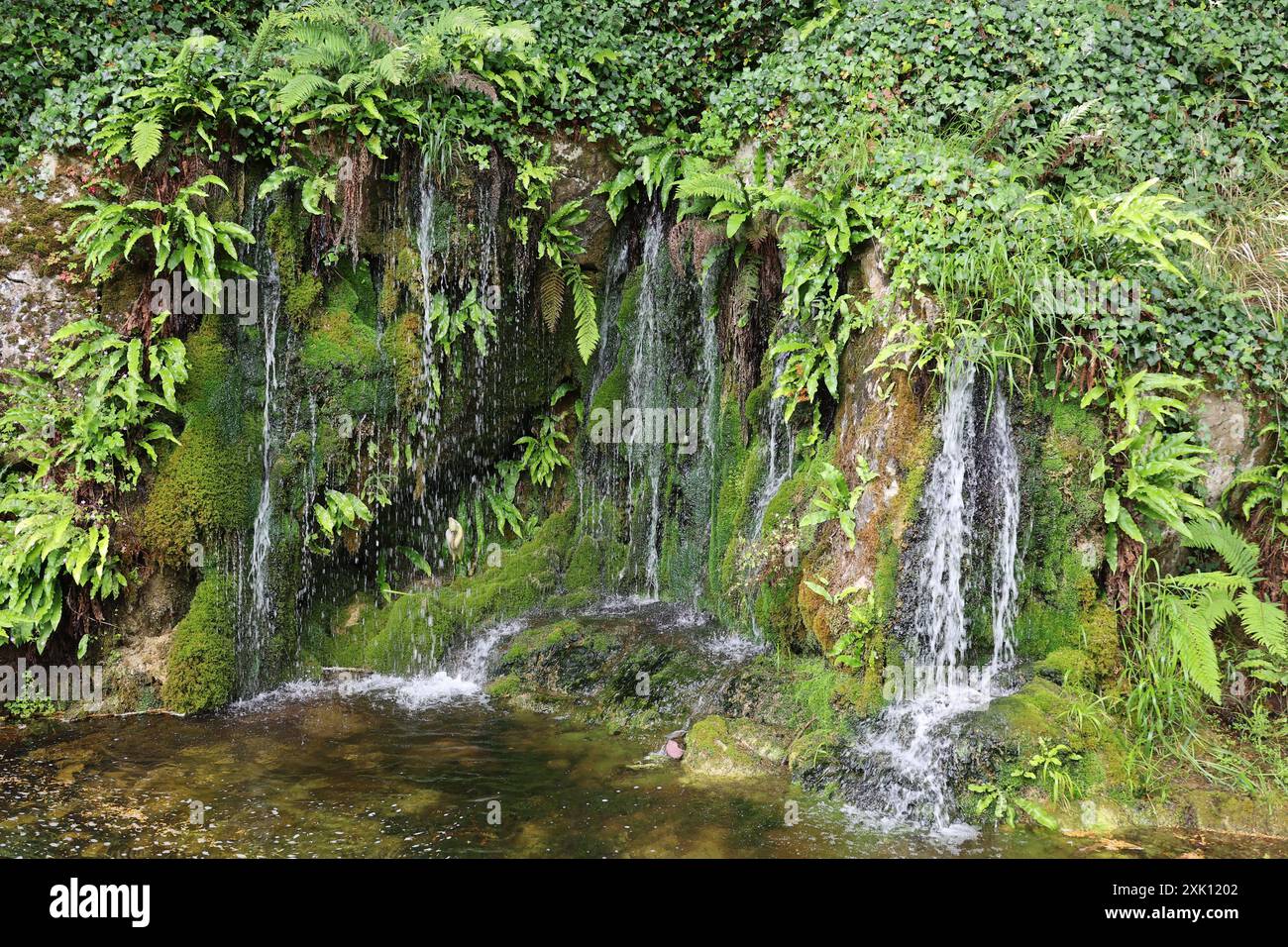 Waterfall at Blarney Castle in Blarney, County Cork, Ireland on 16th ...