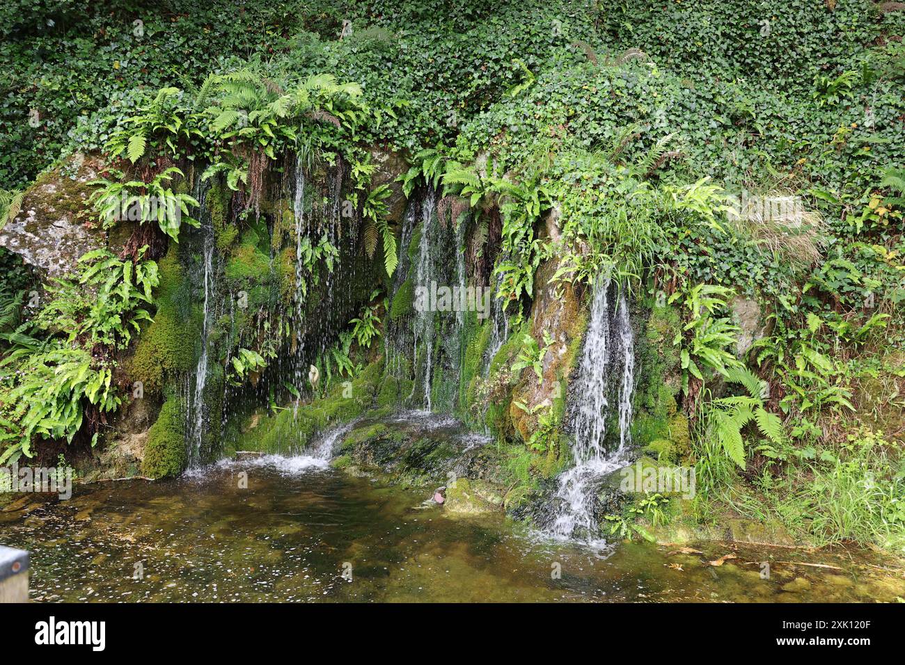 Waterfall at Blarney Castle in Blarney, County Cork, Ireland on 16th ...