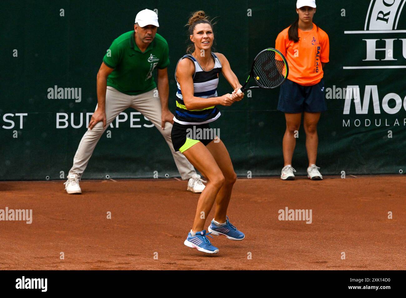 Katarzyna Piter (POL) playing duo with Fanny Stollar (HUN) during the ...